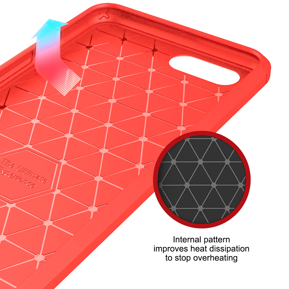 Flexi Slim Carbon Fibre Case for Oppo AX5 (Red)